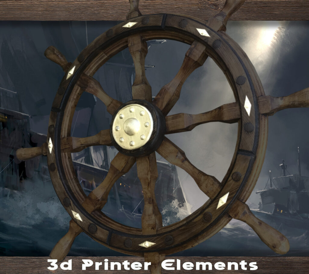 Ship Wheel 3d Printer Elements Downloadable Files – Samhain Propworks